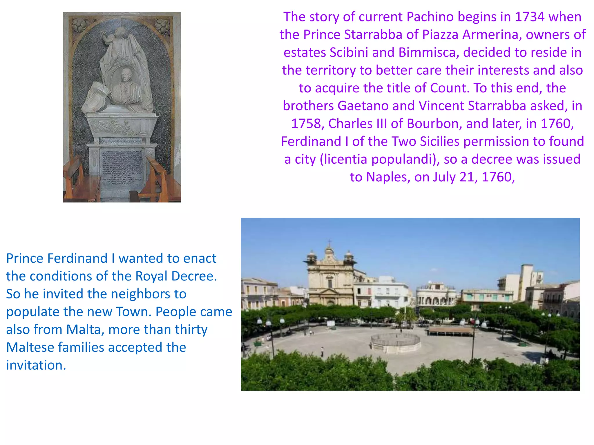 The history of Pachino | PPTX