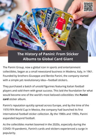 The History of Panini From Sticker Albums to Global Card Giant | PDF
