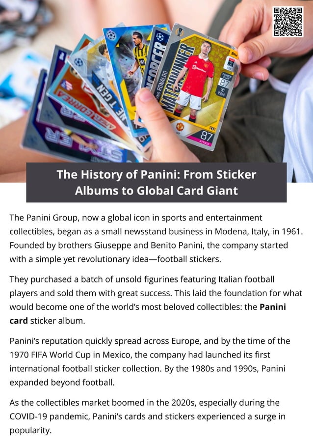 The History of Panini From Sticker Albums to Global Card Giant | PDF