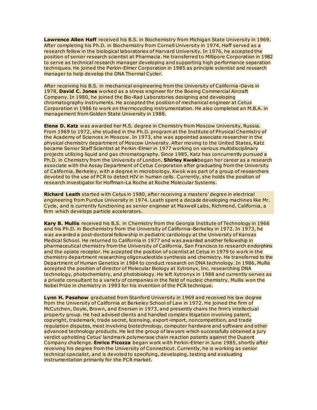 The history of pcr | DOCX | Biological Sciences | Science