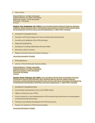The history of pcr | DOCX