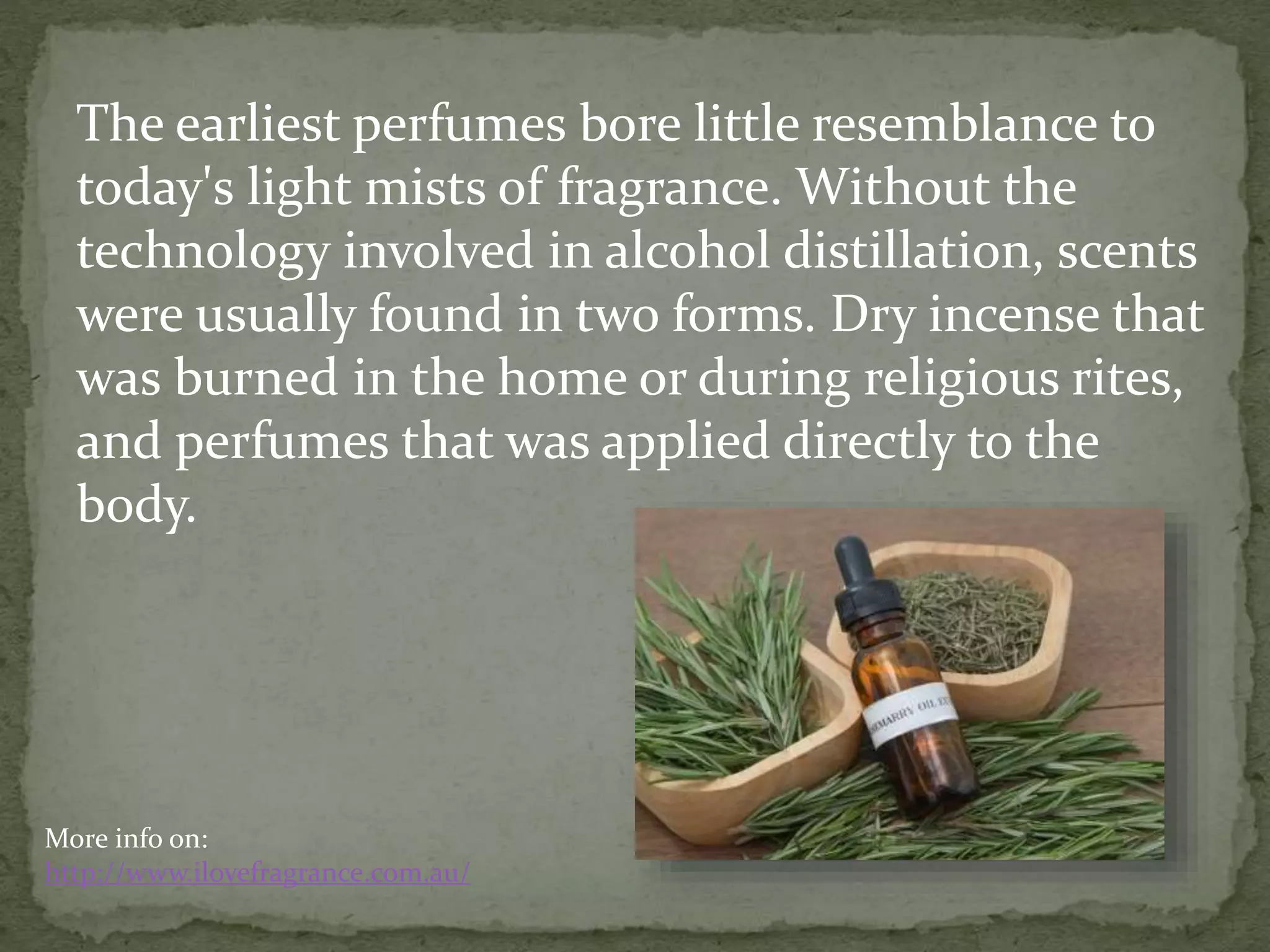 The History of Perfume | PPTX