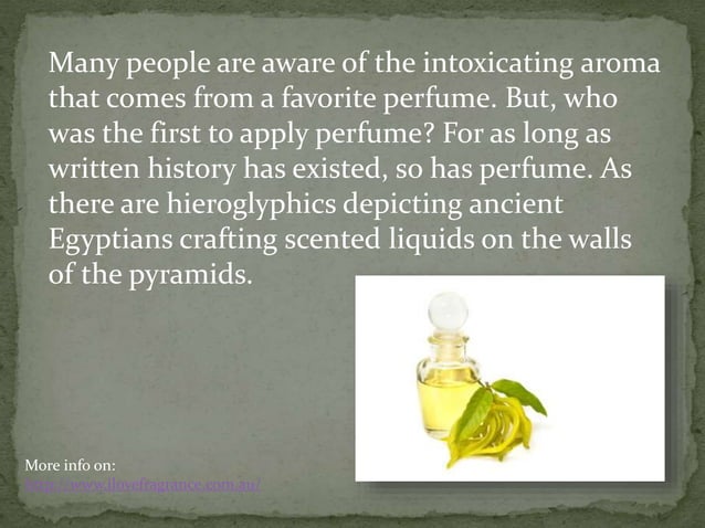The History of Perfume | PPTX | Perfume and Fragrance | Beauty