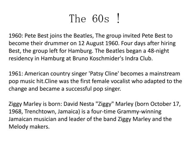 The history of pop music | PPT
