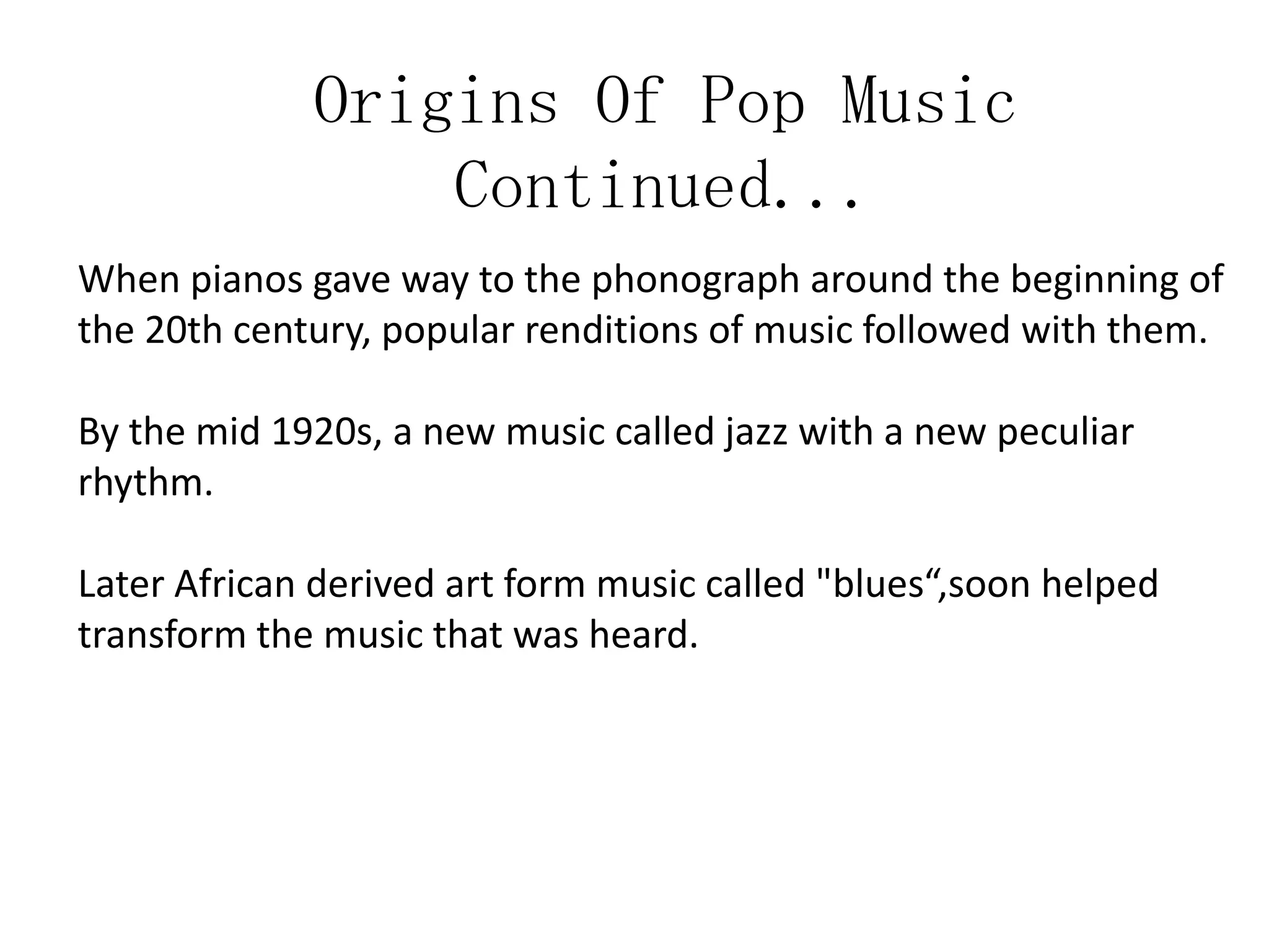 The history of pop music | PPTX