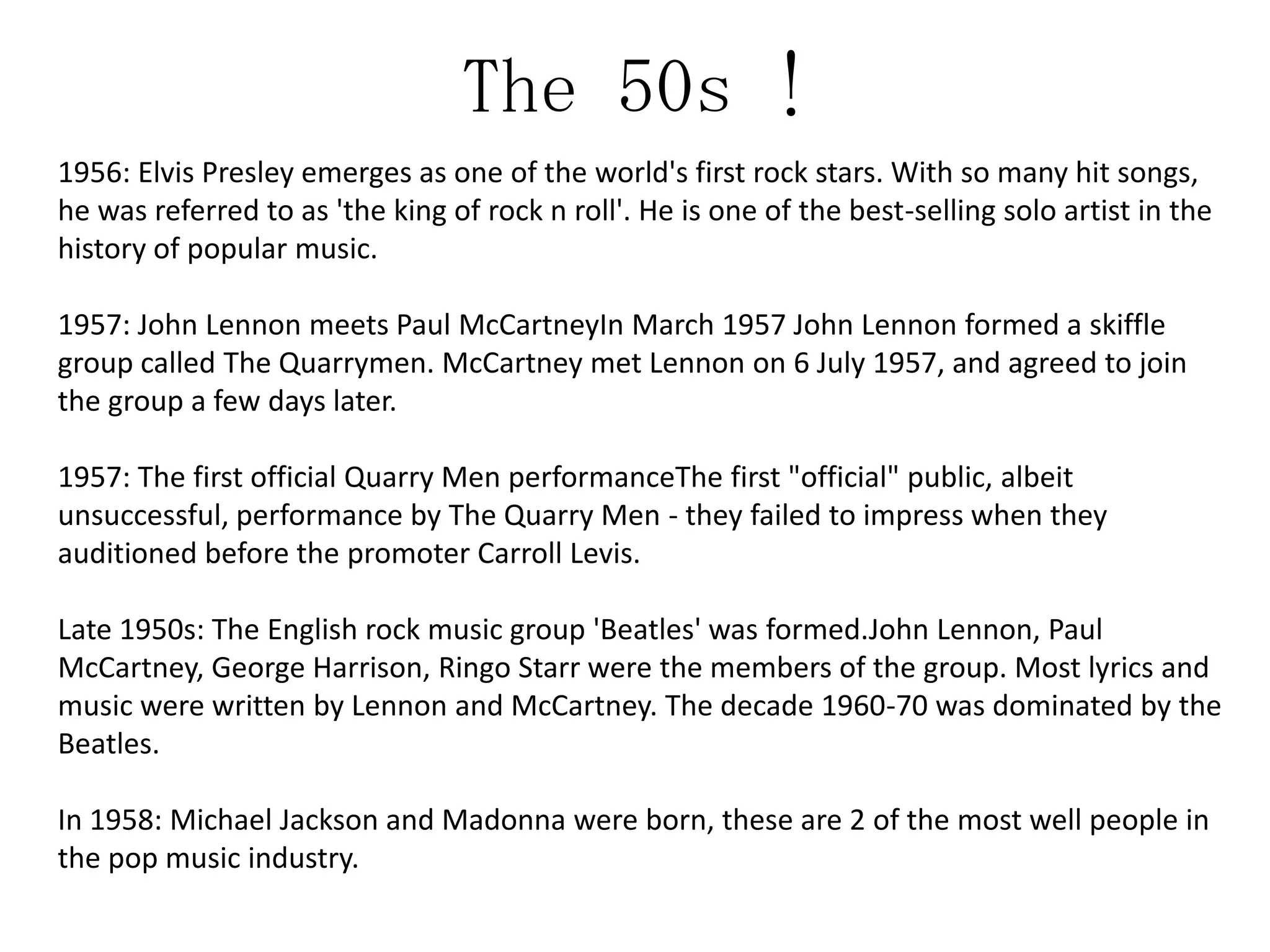 The history of pop music | PPTX