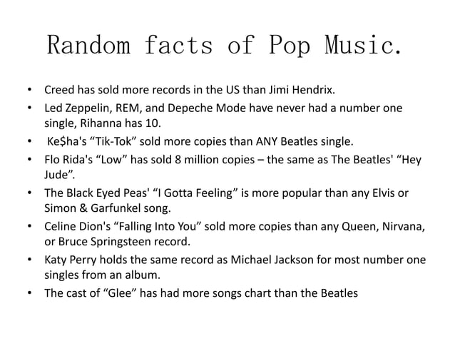 The history of pop music | PPTX