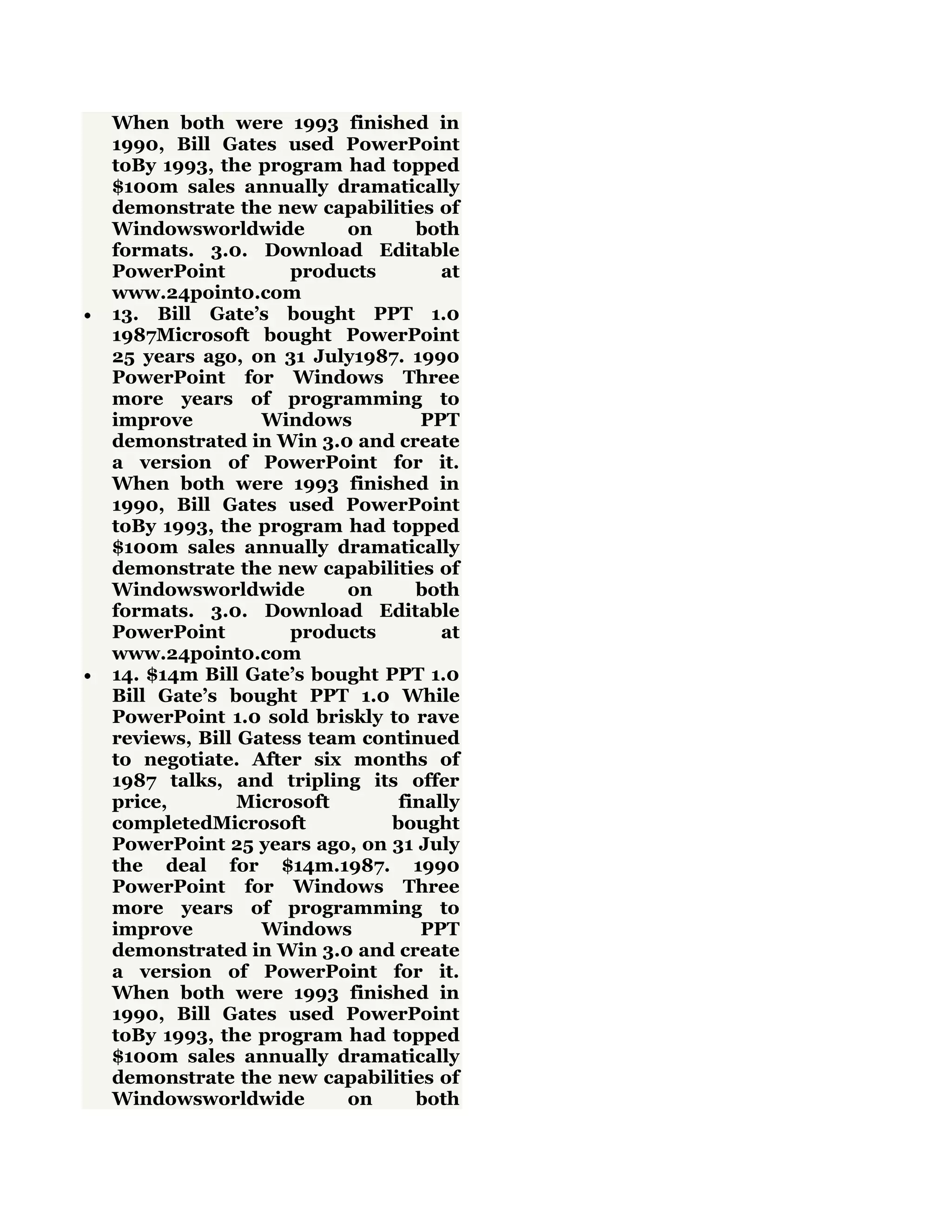 The history of power point | DOCX