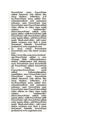 The history of power point | DOCX