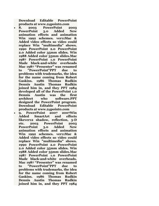 The history of power point | DOCX