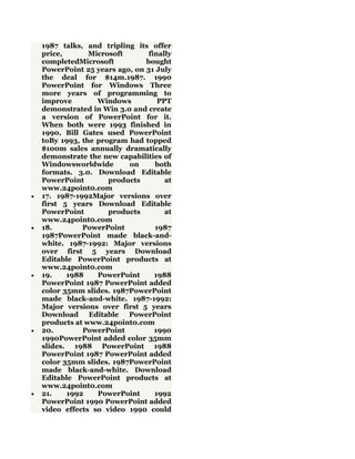 The history of power point | DOCX