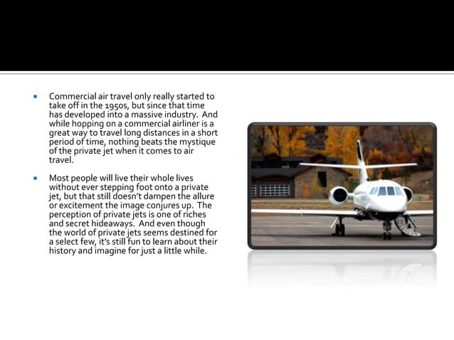 The history of private jets | PPT