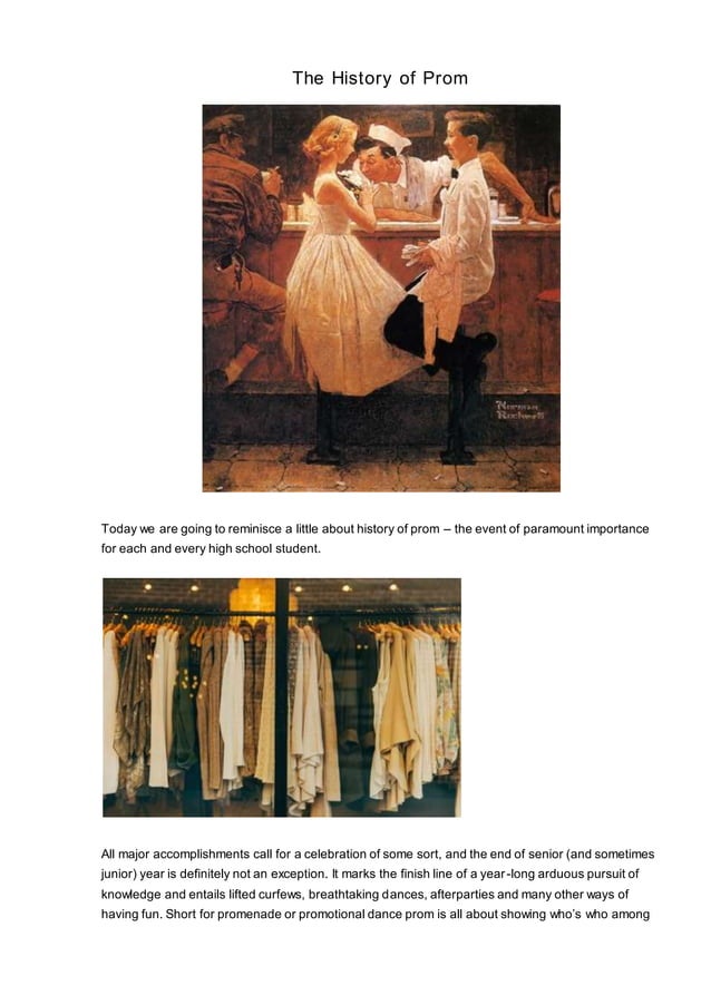 The history of prom | DOCX | Women\'s Clothing | Women\'s Fashion