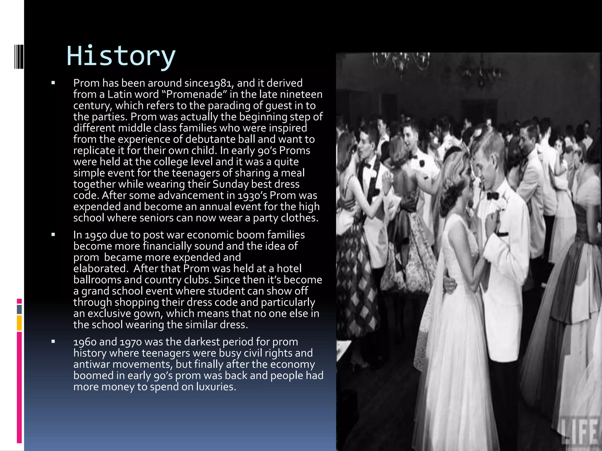 The history of prom night | PPTX