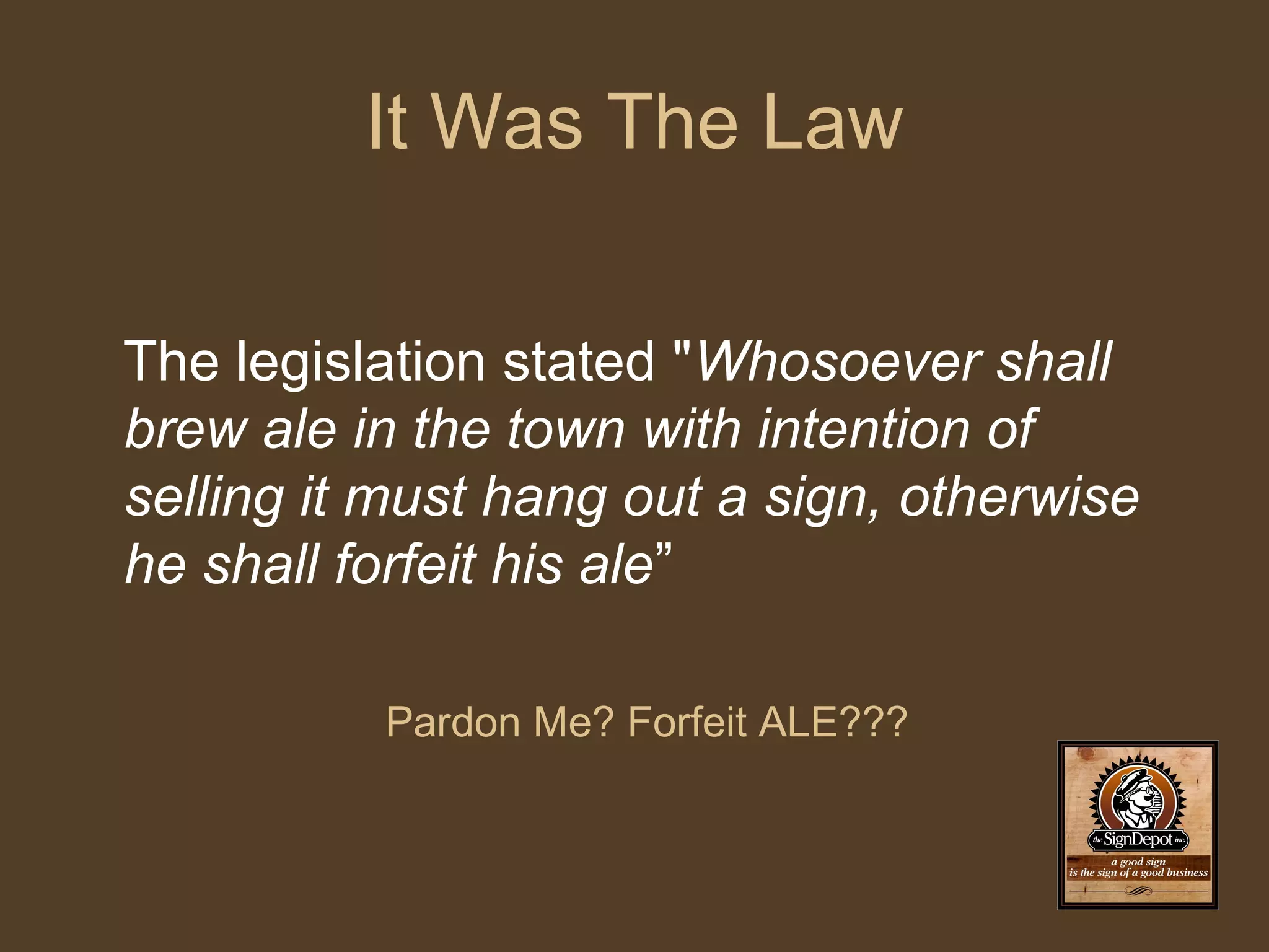 The History Of Pub Signs | PPT