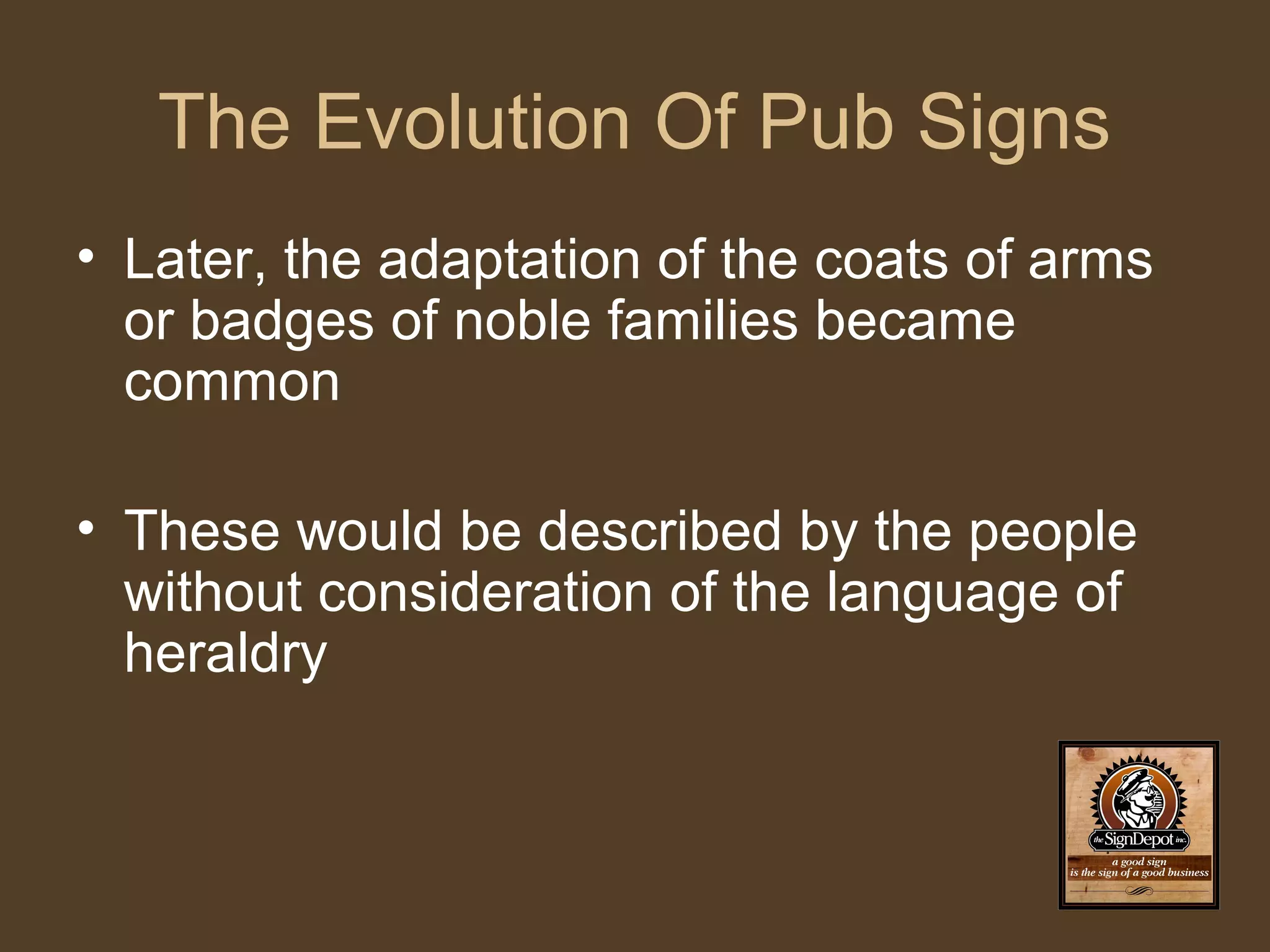 The History Of Pub Signs | PPT