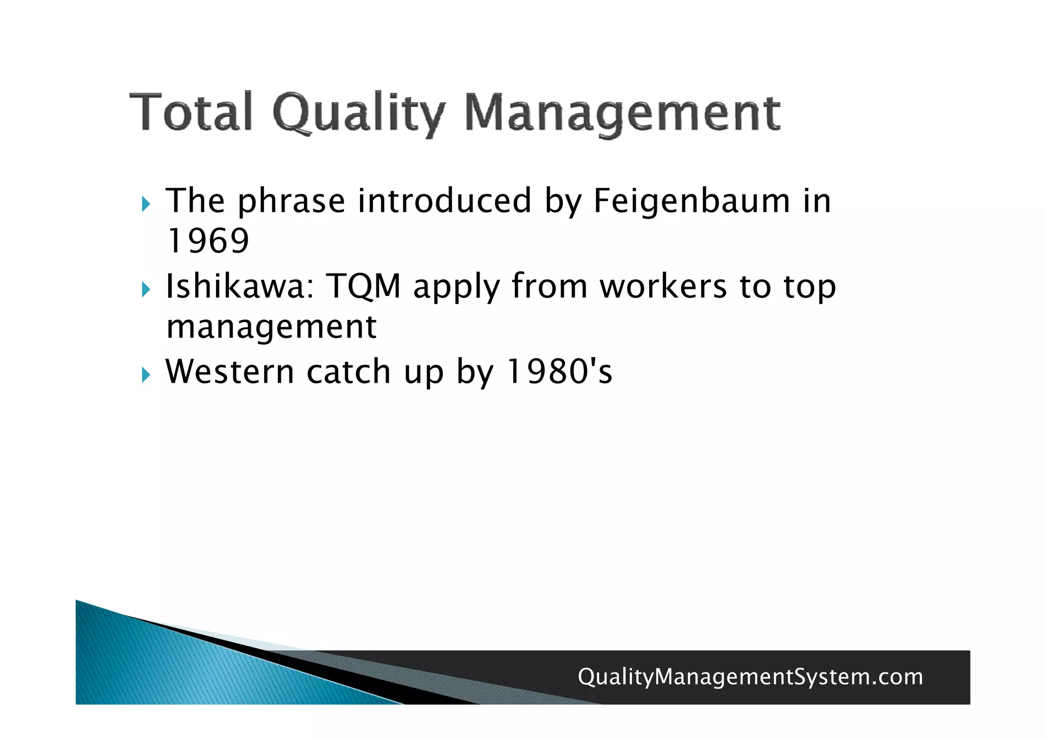 The history of quality management | PDF