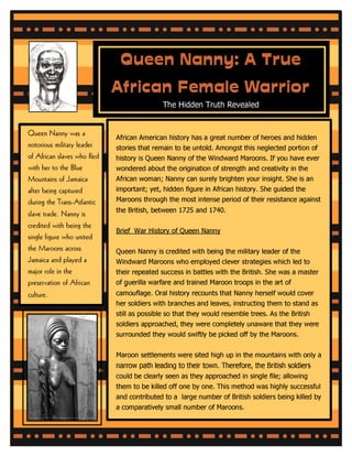 The History Of Queen Nanny | PDF