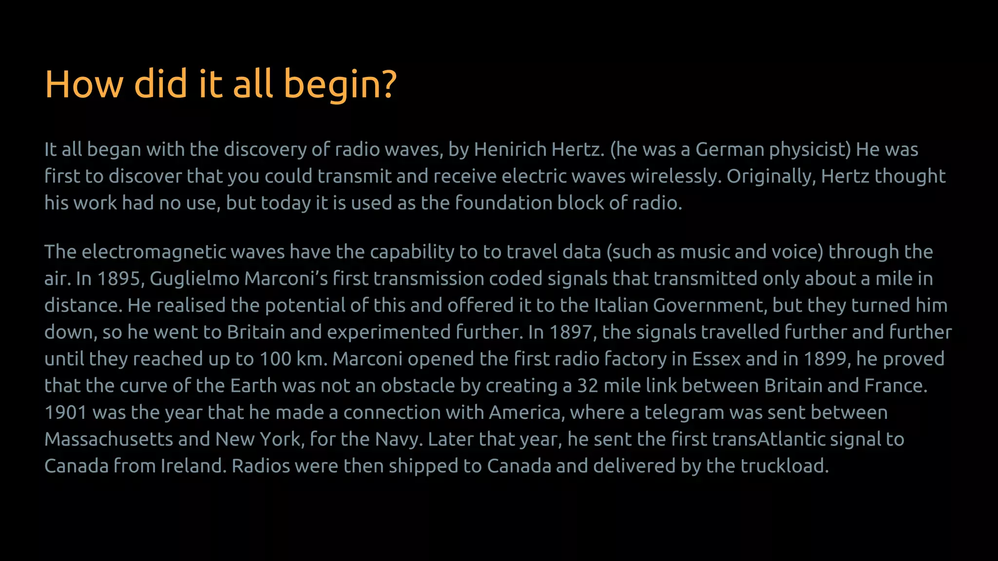 The history of radio | PPTX