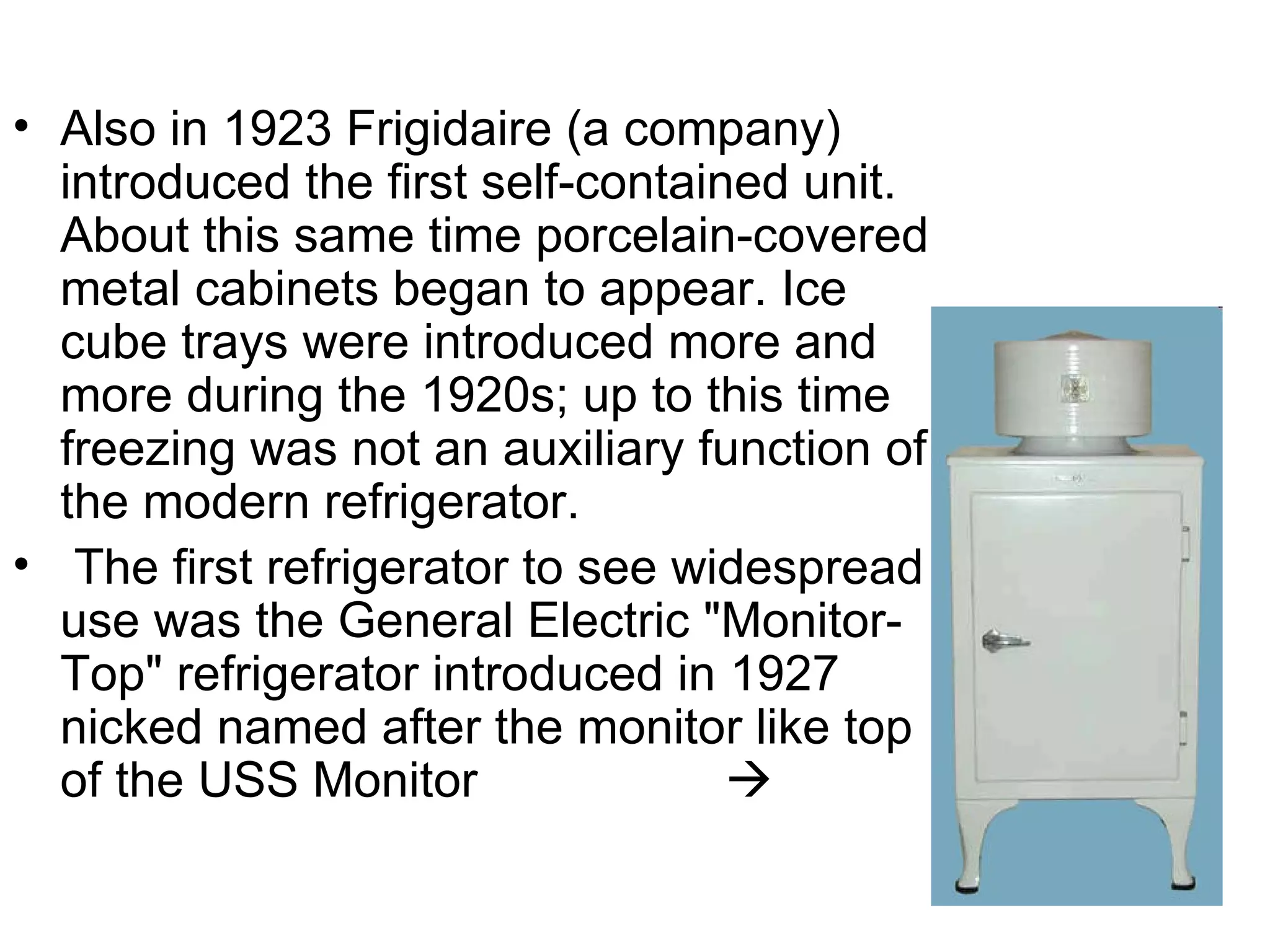 The history of refrigerators | PPT