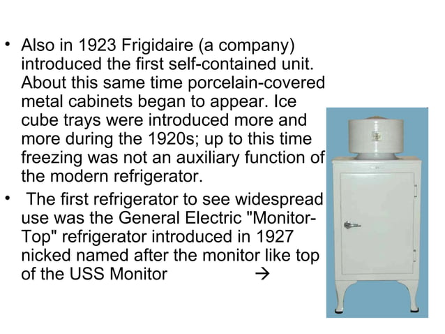 The history of refrigerators | PPT | Home Appliances | Home & Garden