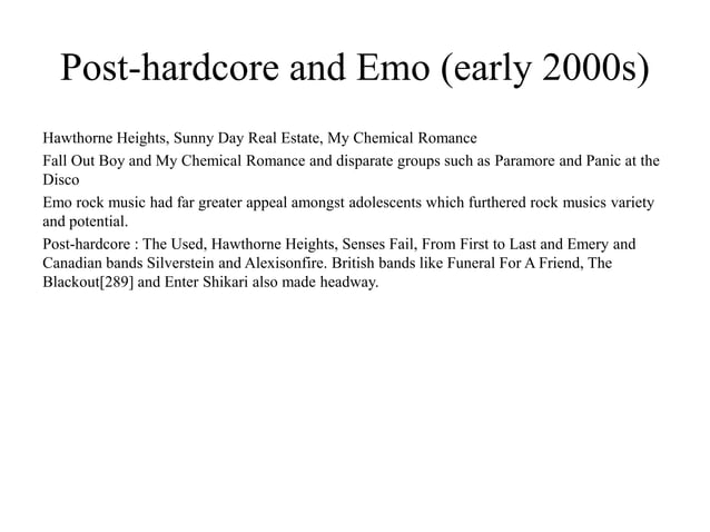 The history of rock music | PPTX | Classic Rock | Rock Music