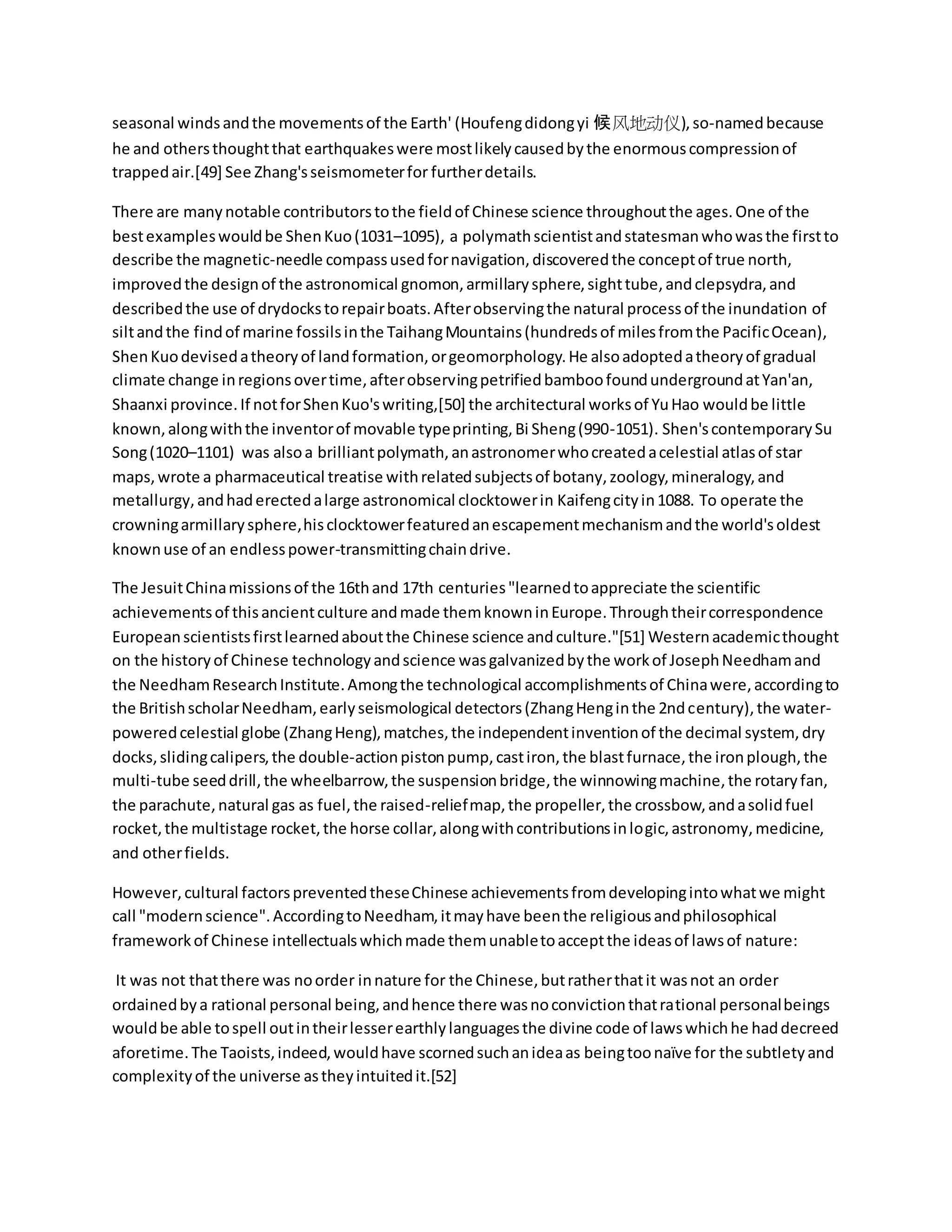 The history of science | DOCX