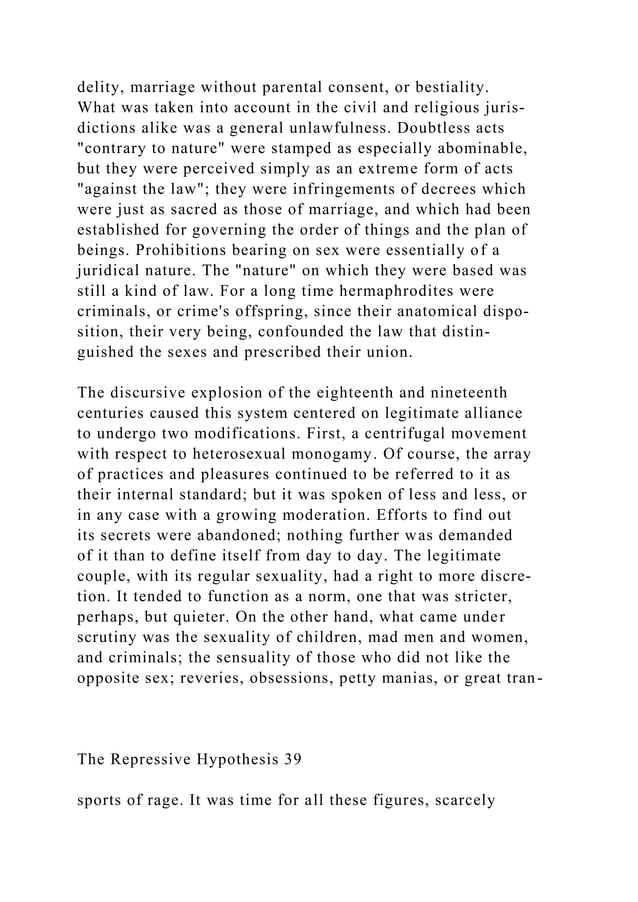 The History of Sexuality Volume I An Introduction B.docx