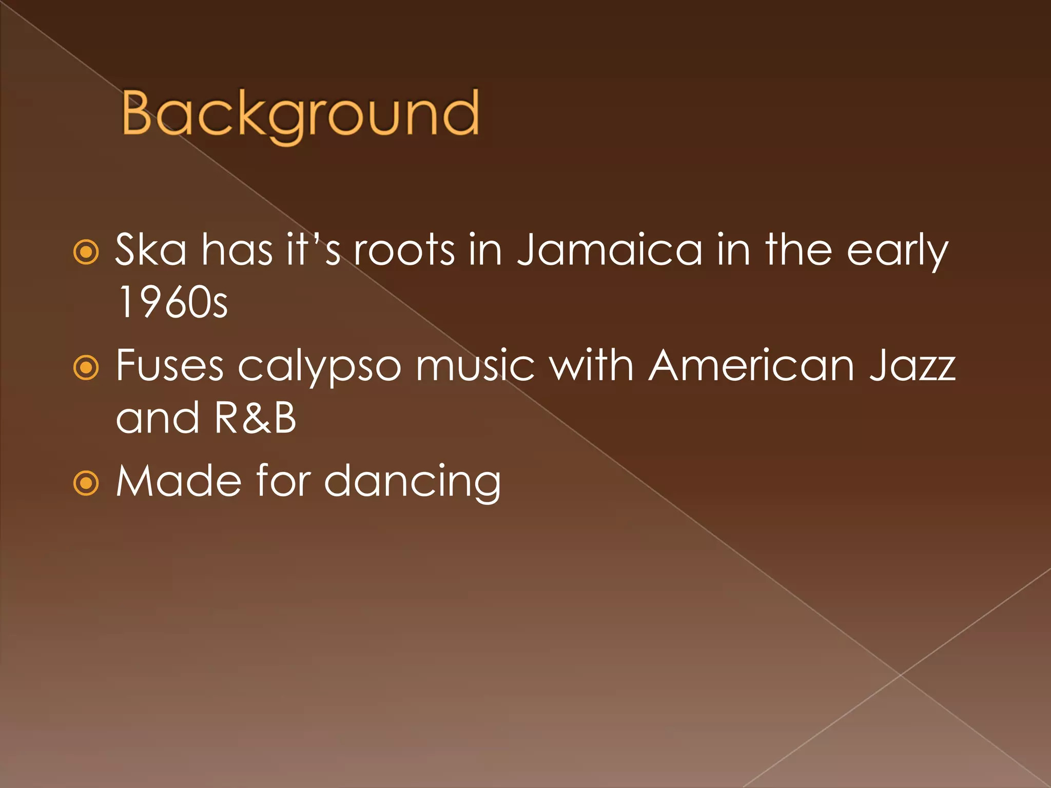 The history of ska | PPTX