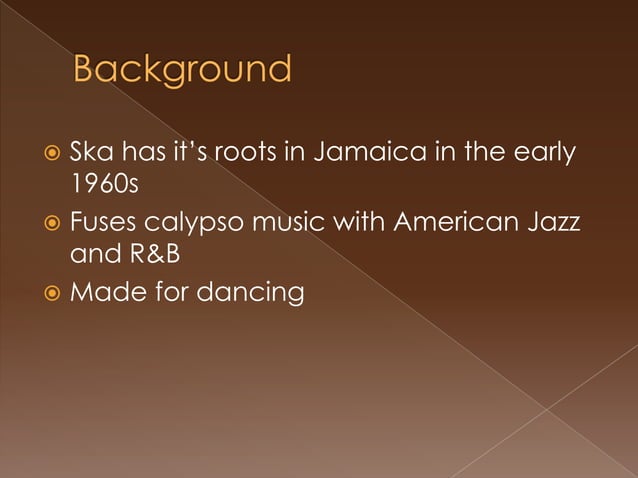 The history of ska | PPTX