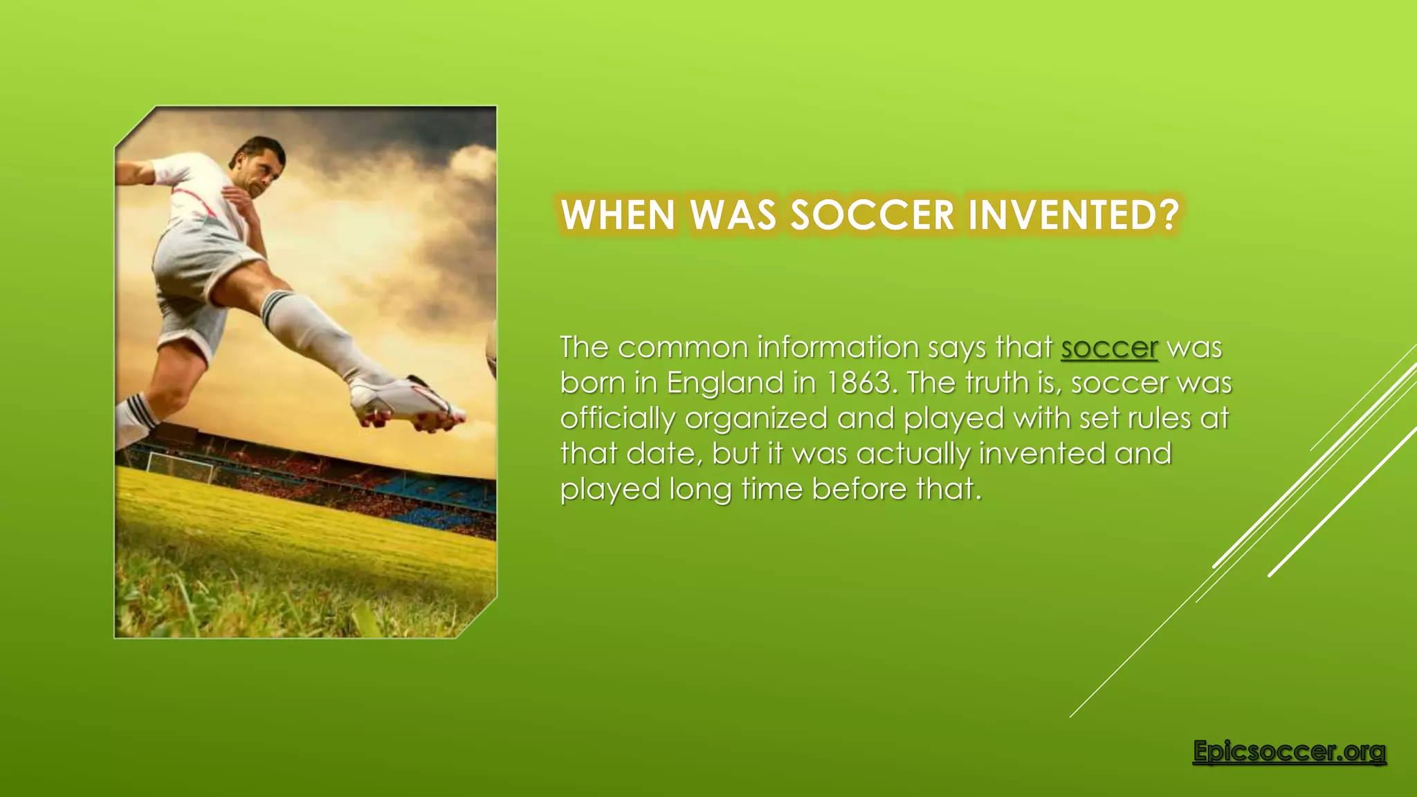 The History of Soccer | PPSX