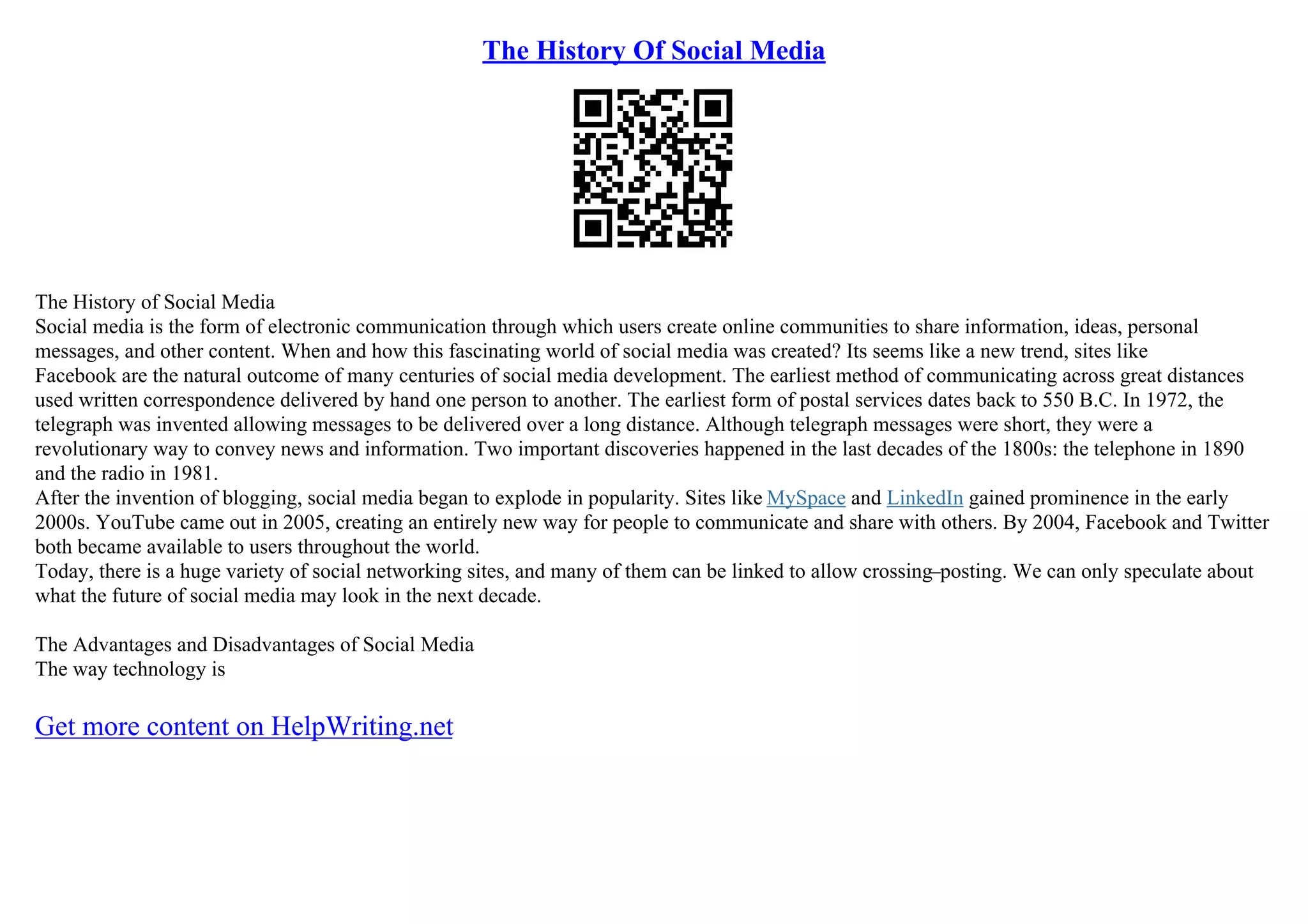 The History Of Social Media | PPT