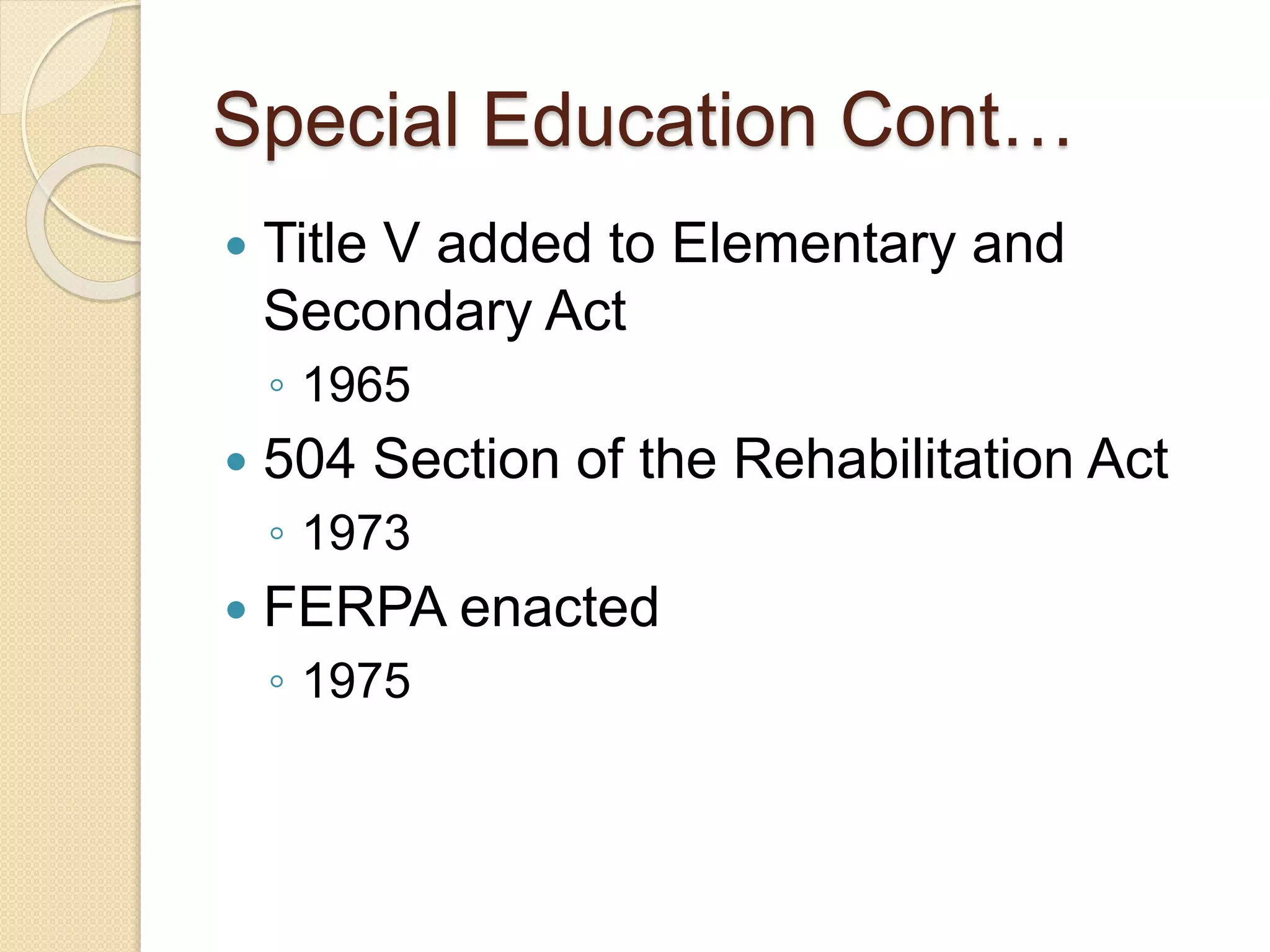 The history of special education | PPTX