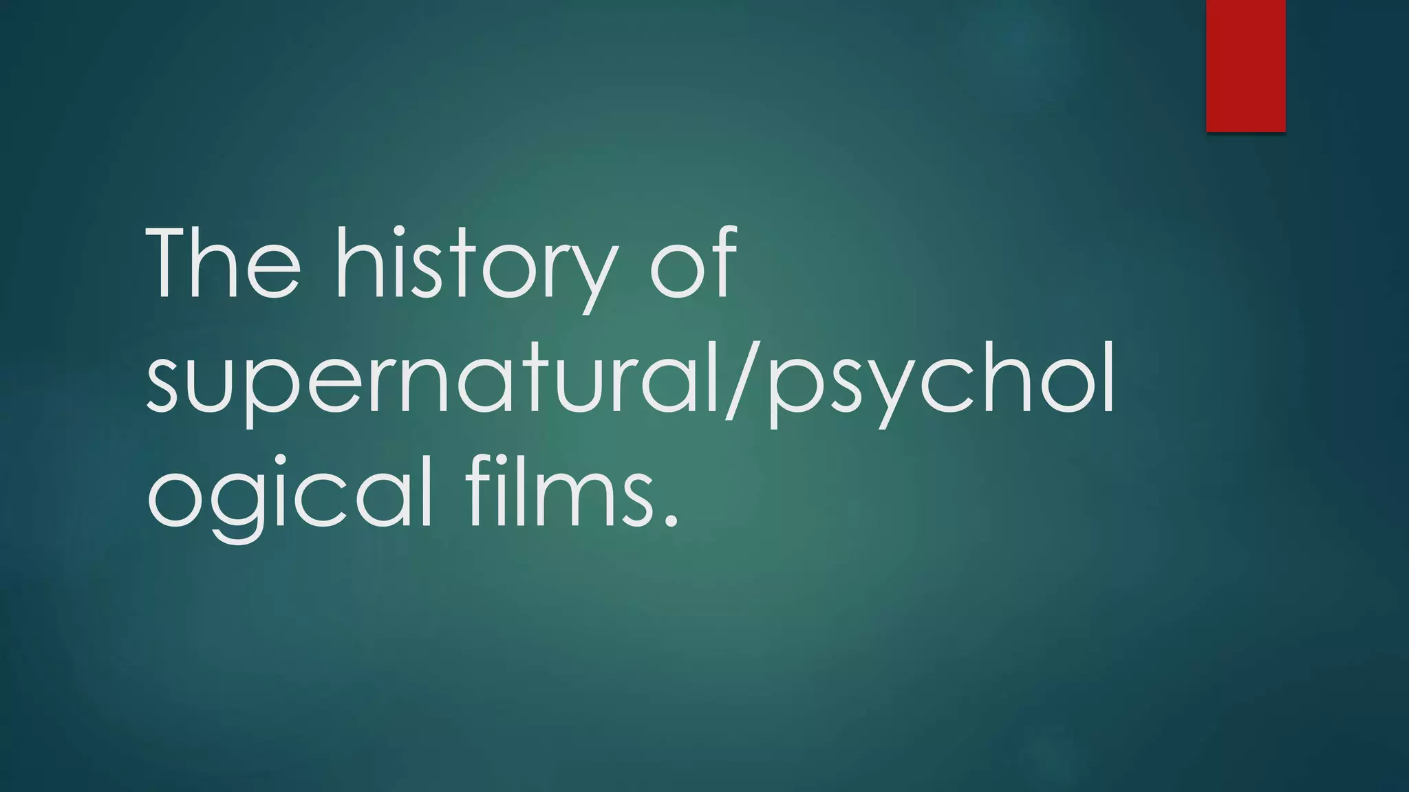 The history of supernatural | PPTX