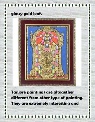 The History of Tanjore Art Paintings and Tanjore Painting Materials | PDF