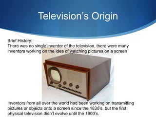 The History of Television | PPTX