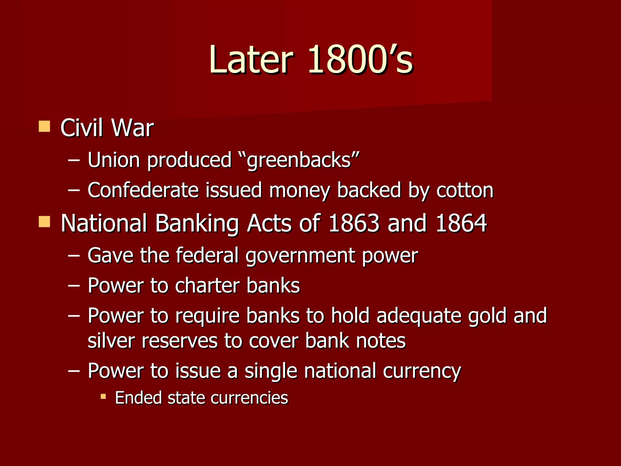 The history of the american bank | PPT