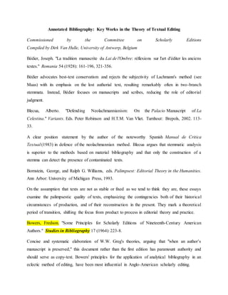 bibliography as research method | DOCX