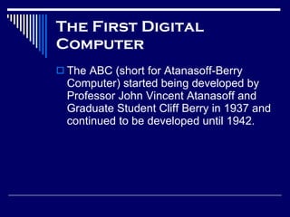 The History of the Computer | PPT
