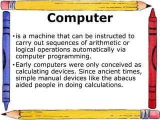 The History of the Computer | PPTX