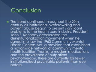 The History of the Deinstitutionalization Movement | PPTX