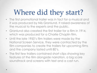 The history of the film trailer | PPT