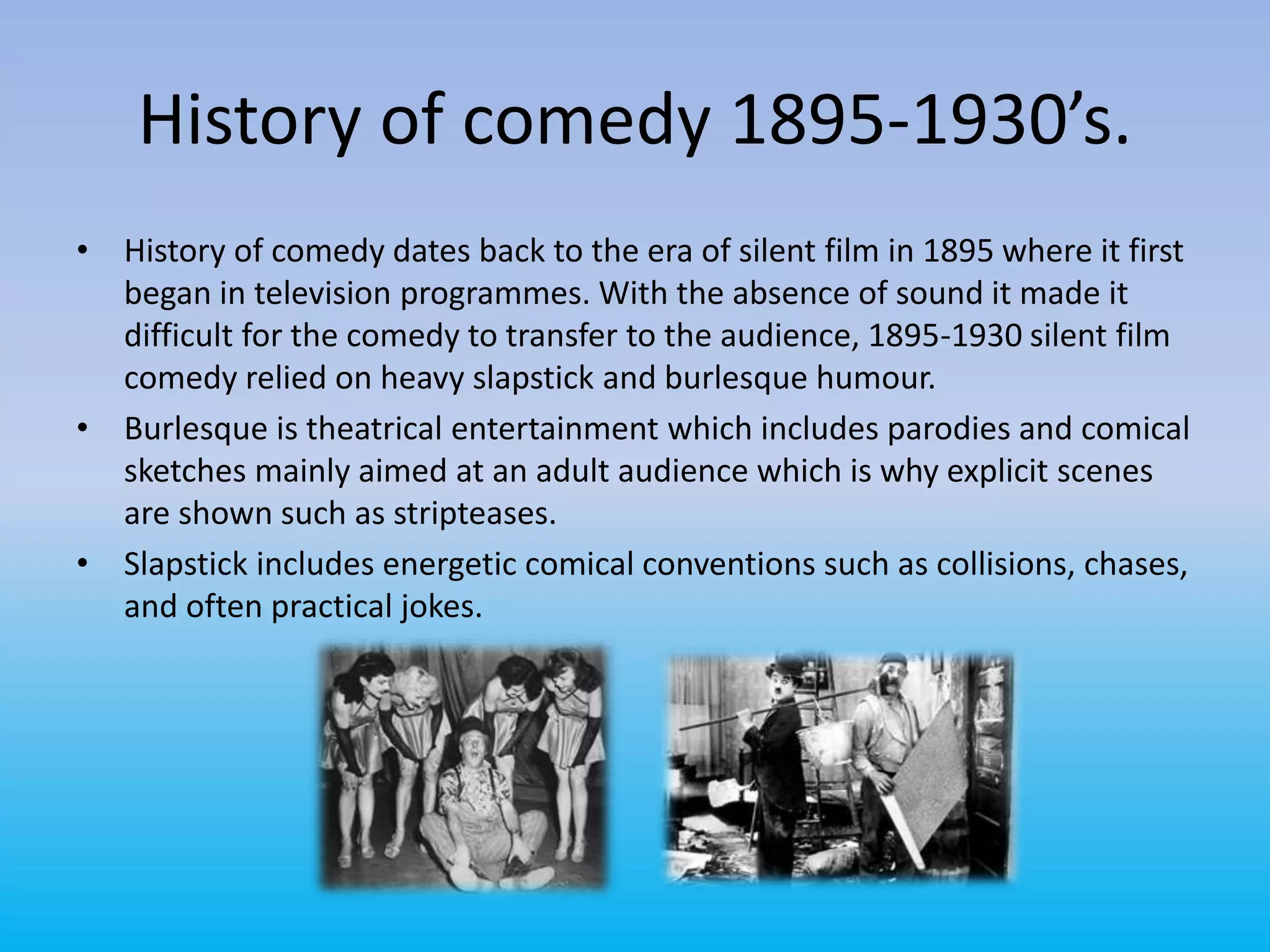 The History of the Comedy | PPTX