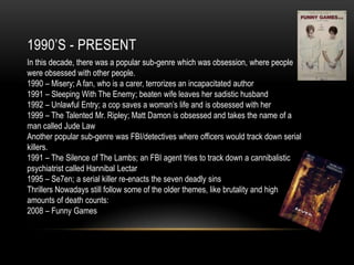 The History of The Genre - Thriller | PPT