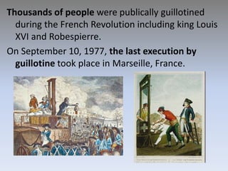 The history of the guillotine | PPTX