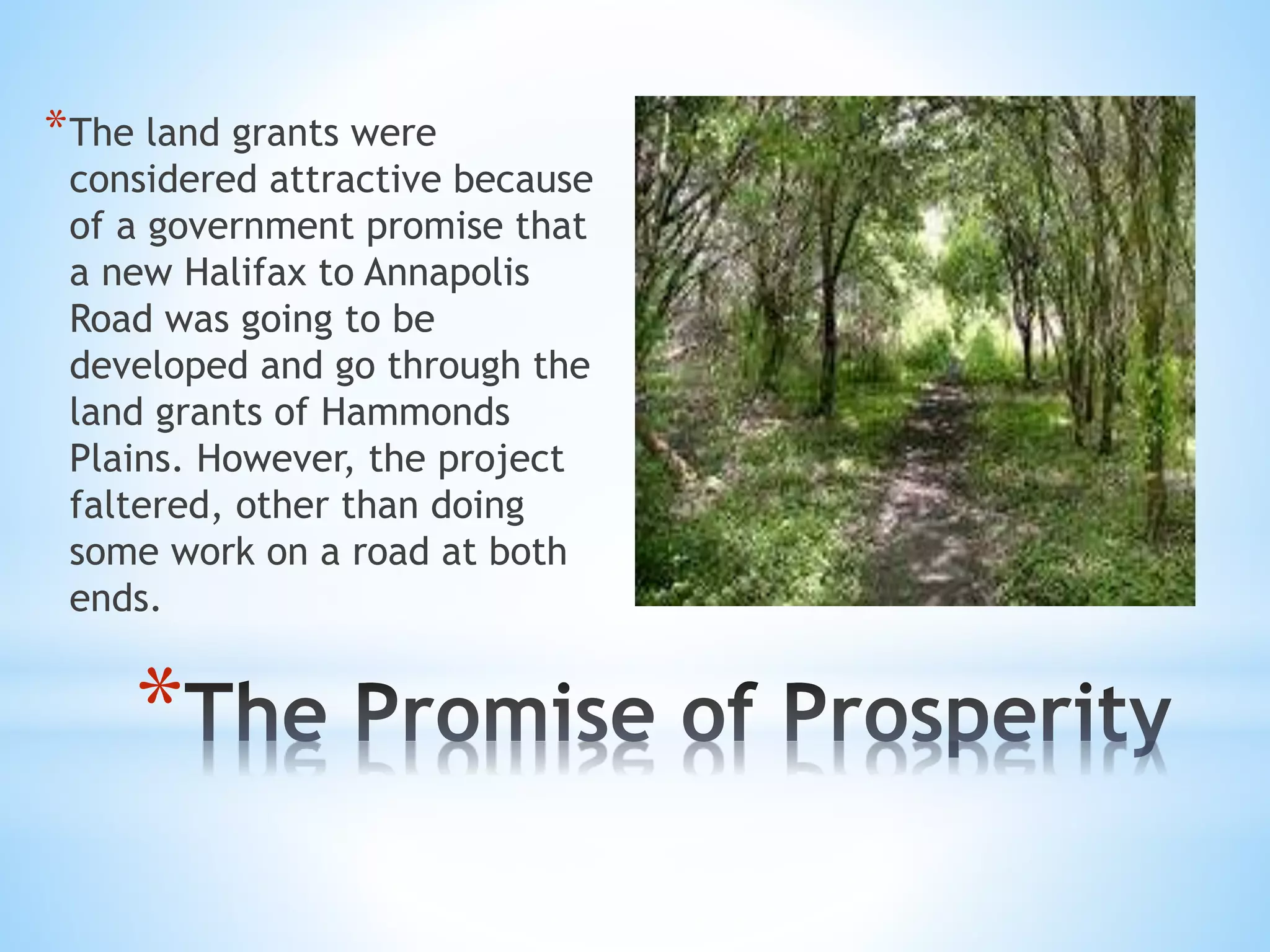 The History of the Hammonds Plains Road | PPTX