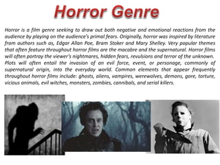 The History of the Horror Genre | PPTX | Horror | Genres