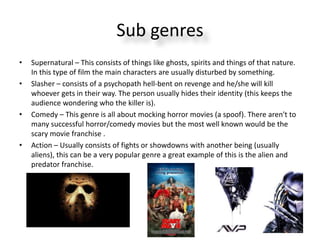 The history of the horror genre | PPT