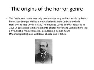 The history of the horror genre | PPTX