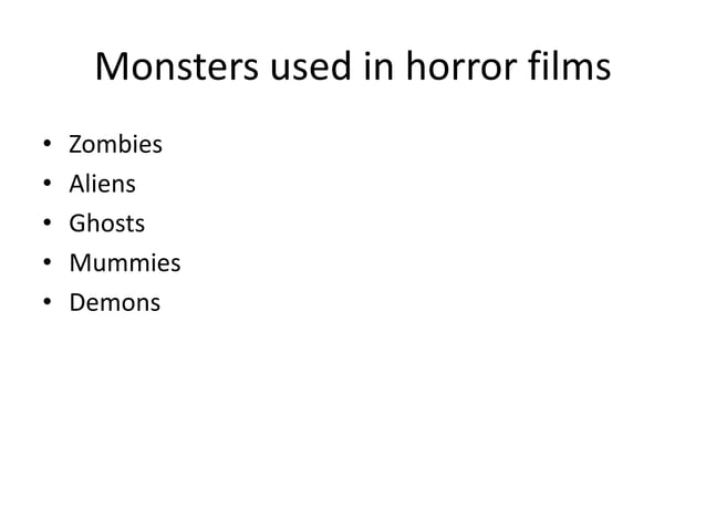 The history of the horror genre | PPT